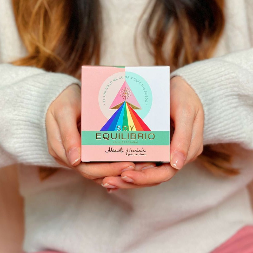VELA SOY EQUILIBRIO - SIETE CHAKRAS – Manuela Hernandez Accesorios